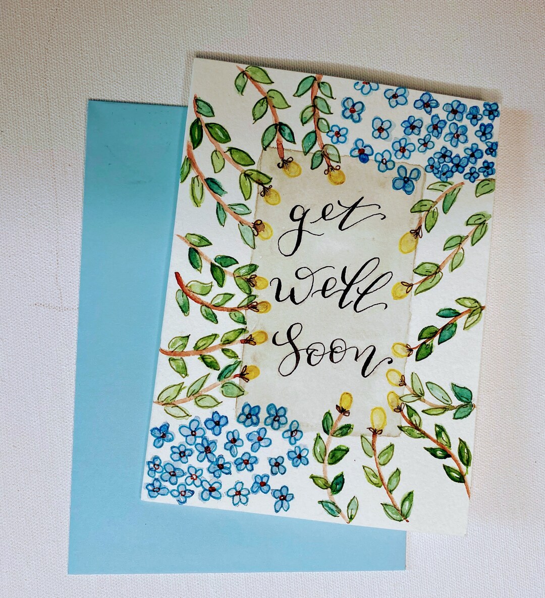 Handmade Original Greeting Cards Made Using Watercolor and Calligraphy ...