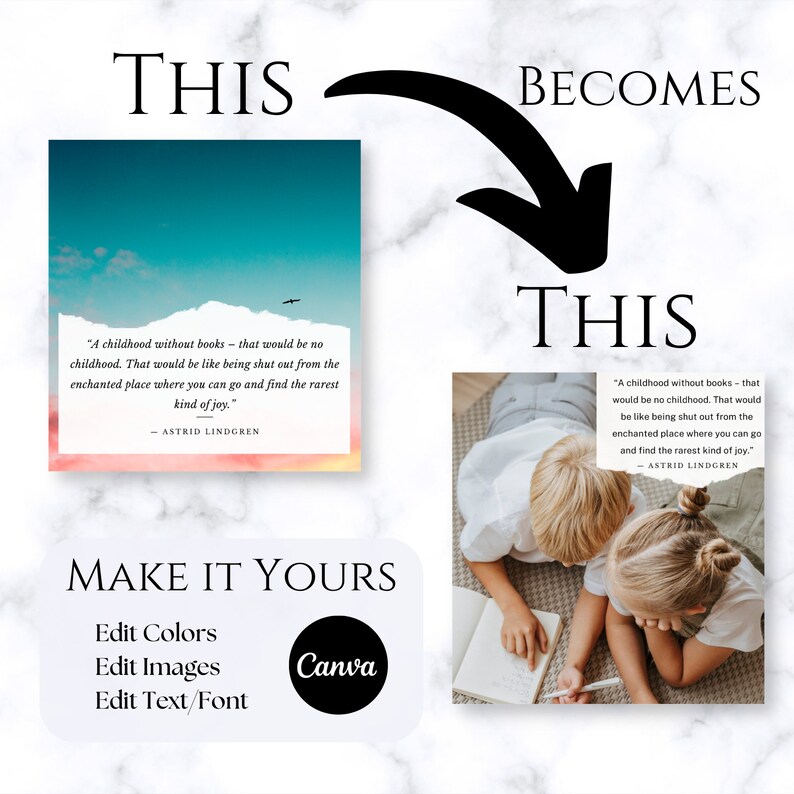 And 100 More Book Quotes Canva Templates | Authors | Writers ...