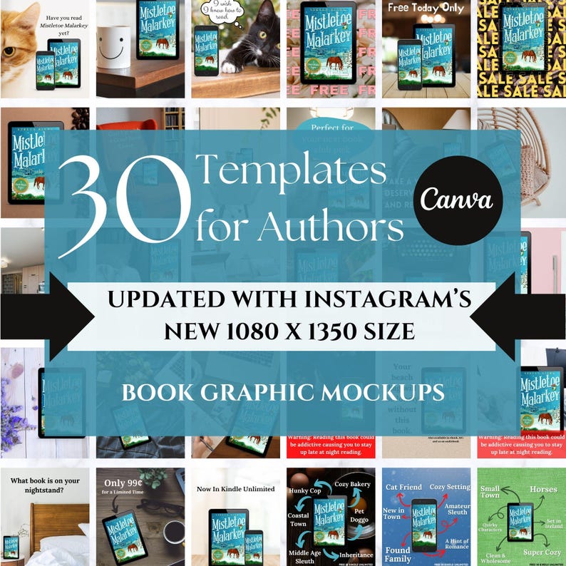 30 Canva Book Mockup Templates for Authors | New Instagram Dimensions ...