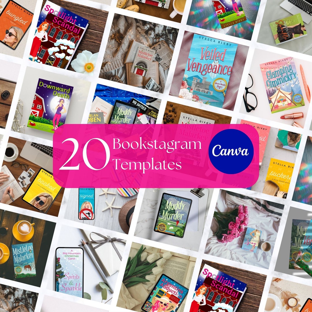 20 Bookstagram Templates | Reviewers | Digital Download | Social Media ...
