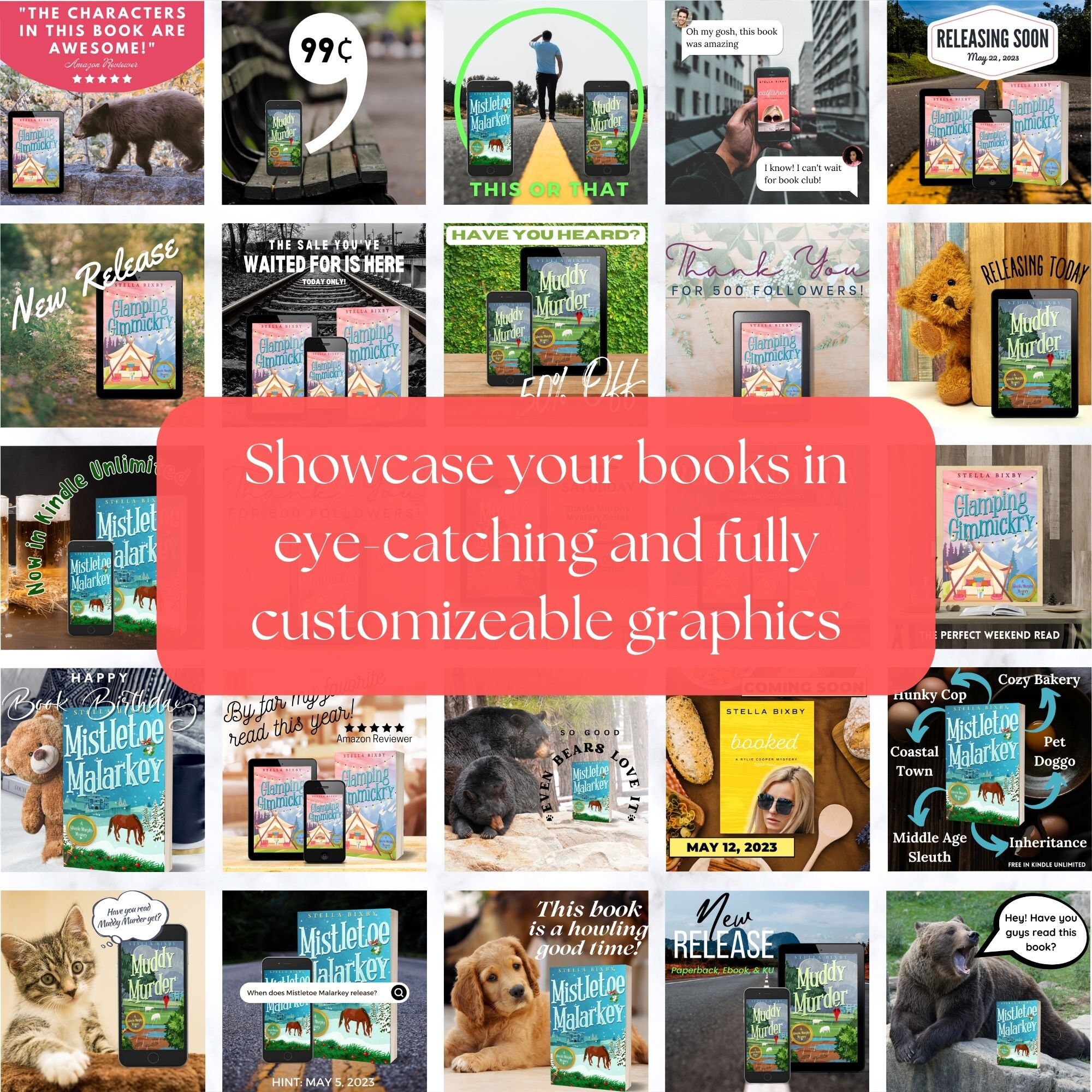 30 Canva Book Mockup Templates for Authors Writers Bookstagram Digital ...