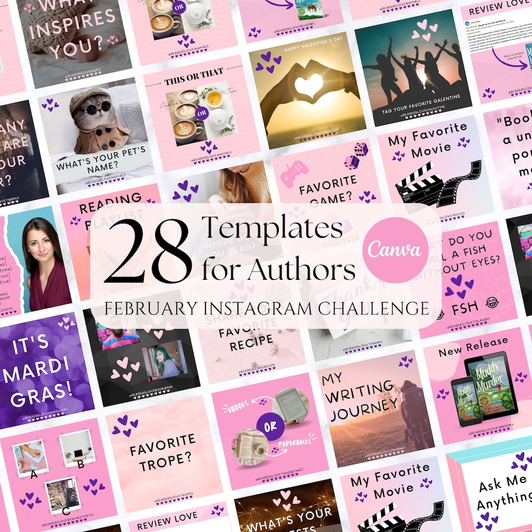 28 Canva Templates for Authors | Writers | Bookstagram | Author IG ...