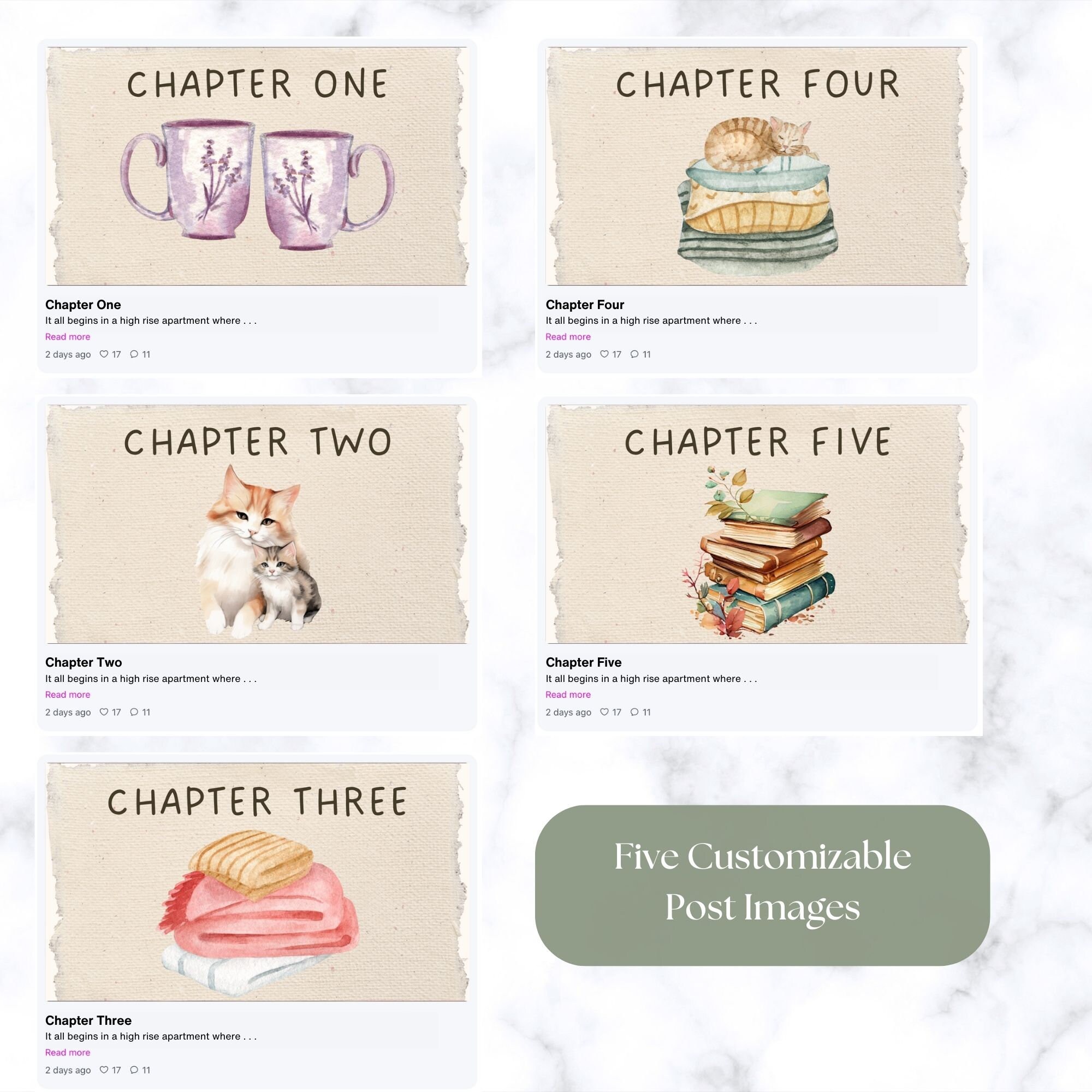 11 Cozy Patreon Canva Templates for Authors | Writers | Creators ...