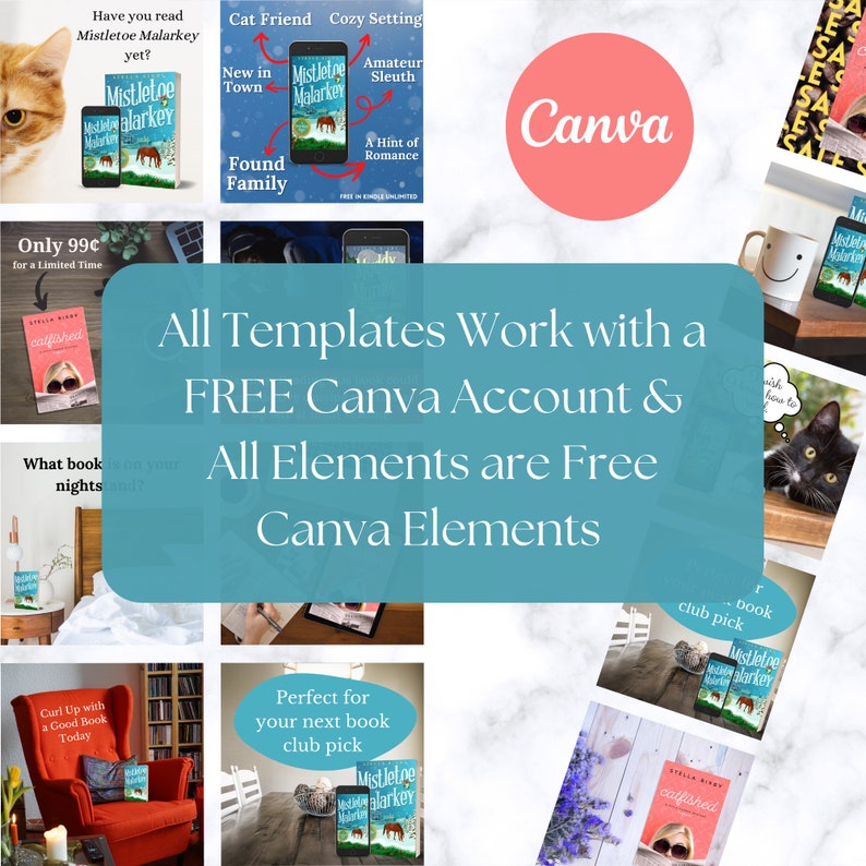 30 Canva Book Mockup Templates for Authors Writers - Etsy