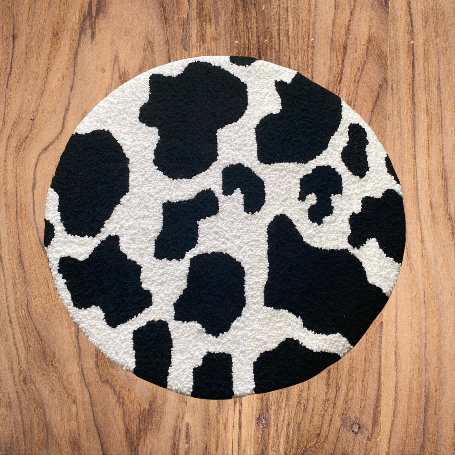 Cow Print Rug Black and White Rug - Etsy