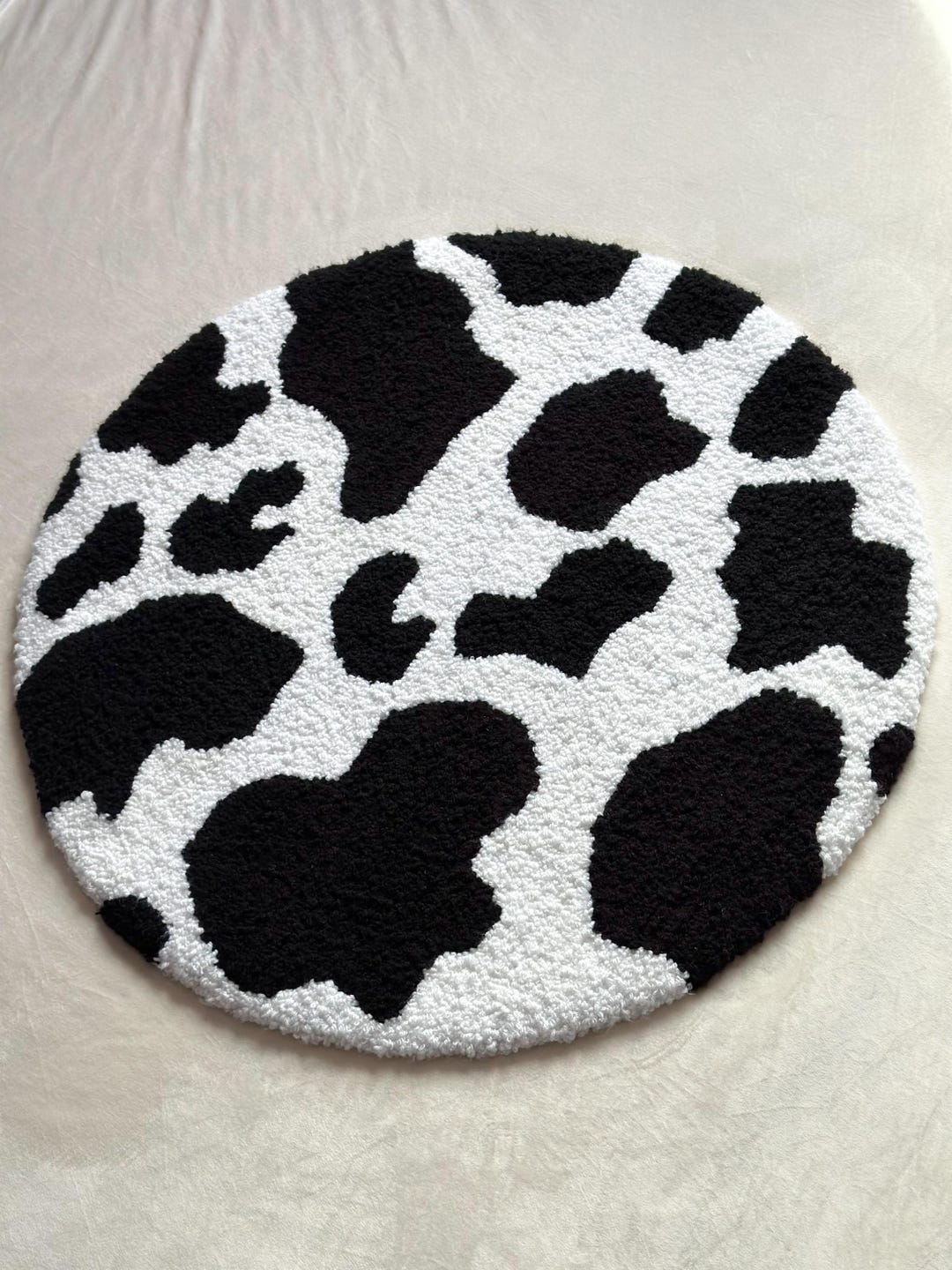 Cow Print Rug, Black and White Area Rug, Black and White Animal Print ...