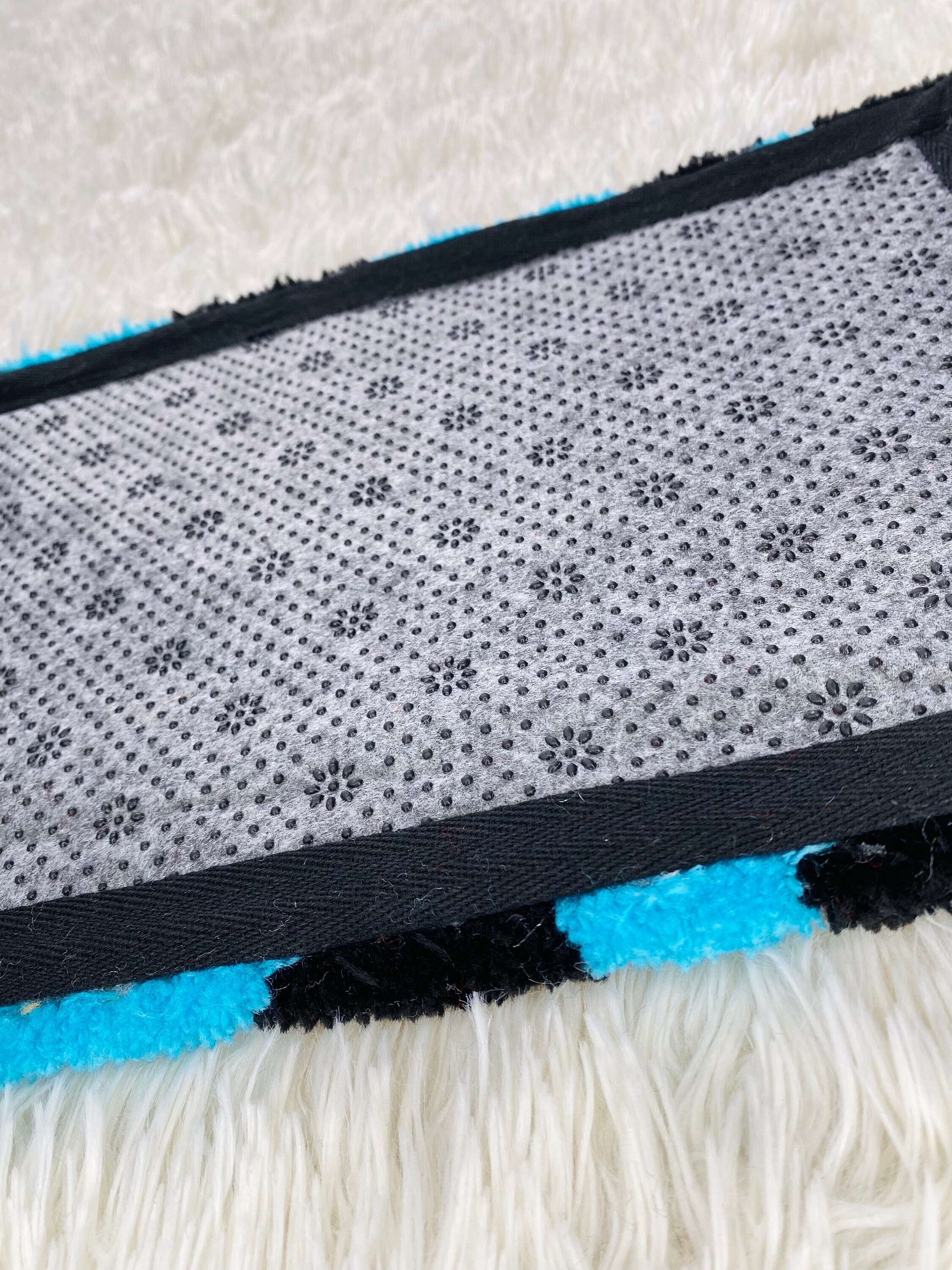 Blue and Black Keyboard Rug Mat, Turquoise Keyboard Mat, Black Keyboard ...