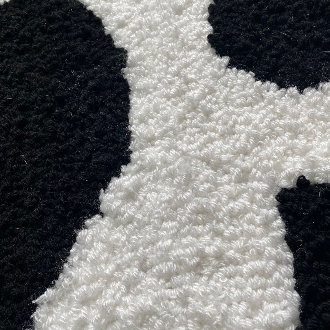 Cow Print Rug Black and White Rug - Etsy