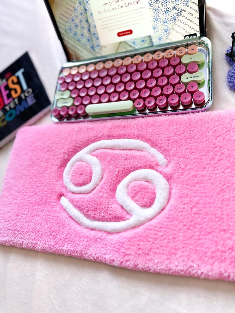 Cancer Keyboard Rug Mat, Astrology Keyboard Mat, Pink Keyboard Mat - Etsy