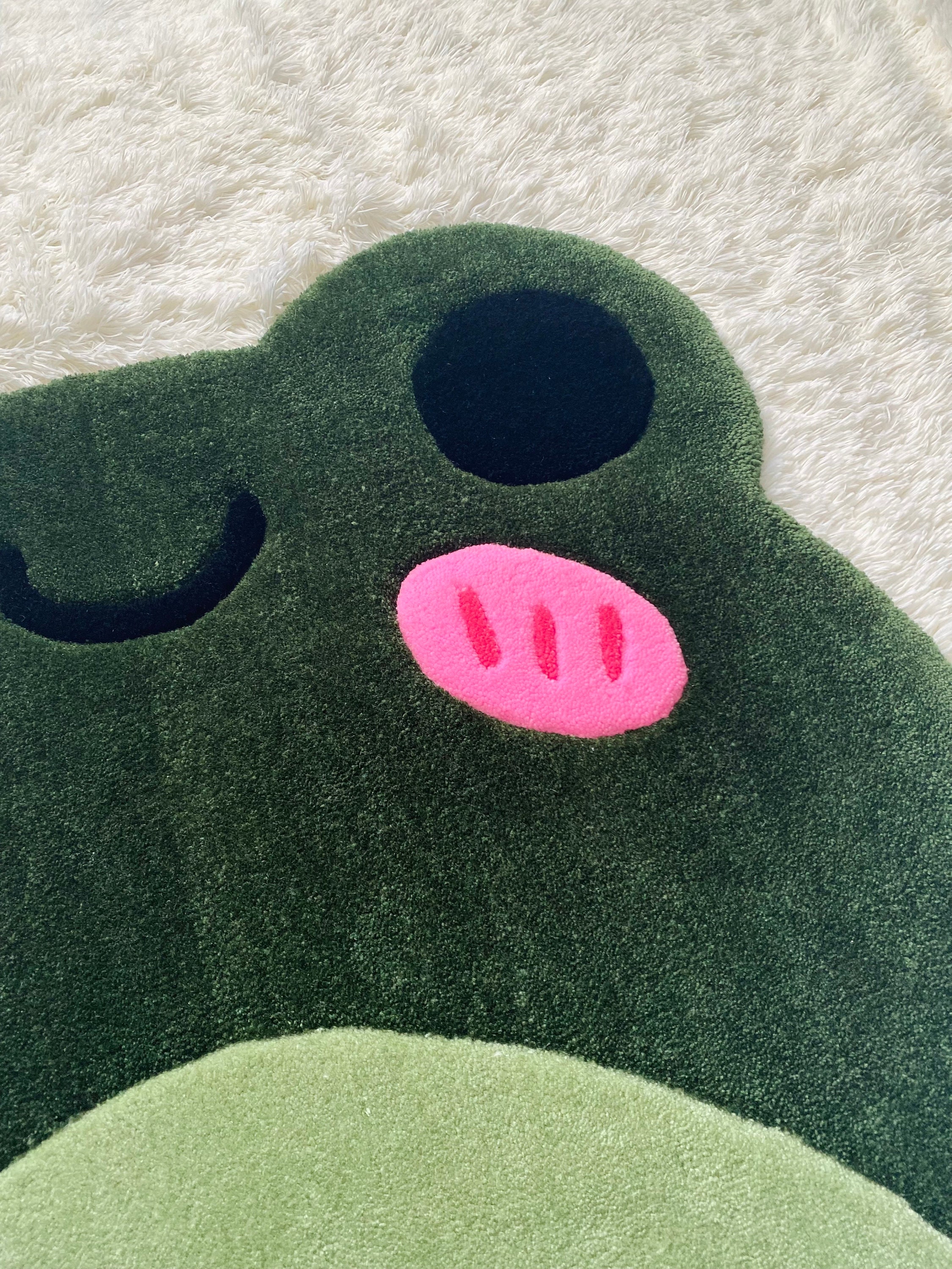 Cute Frog Rug, Dark Green Rug, Cute Animal Rug - Etsy