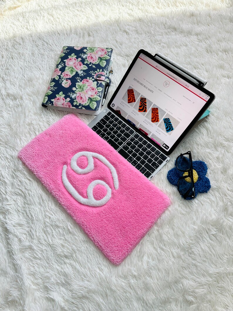 Cancer Keyboard Rug Mat, Astrology Keyboard Mat, Pink Keyboard Mat - Etsy