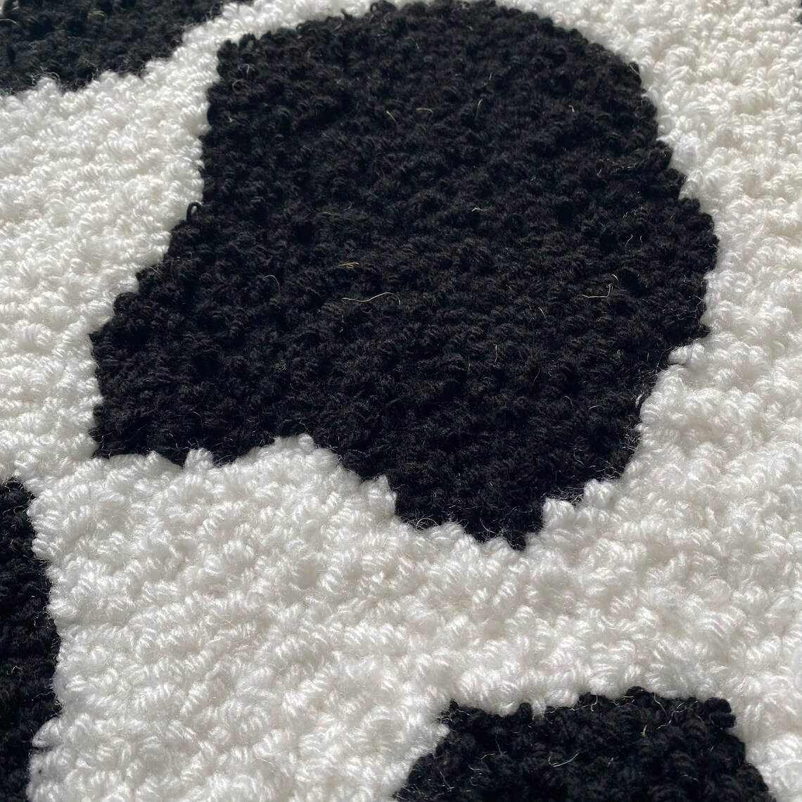 Cow Print Rug Black and White Rug - Etsy