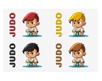 Yellow Belt JUDO Girl Kiss-cut Vinyl Stickers Perfect for - Etsy