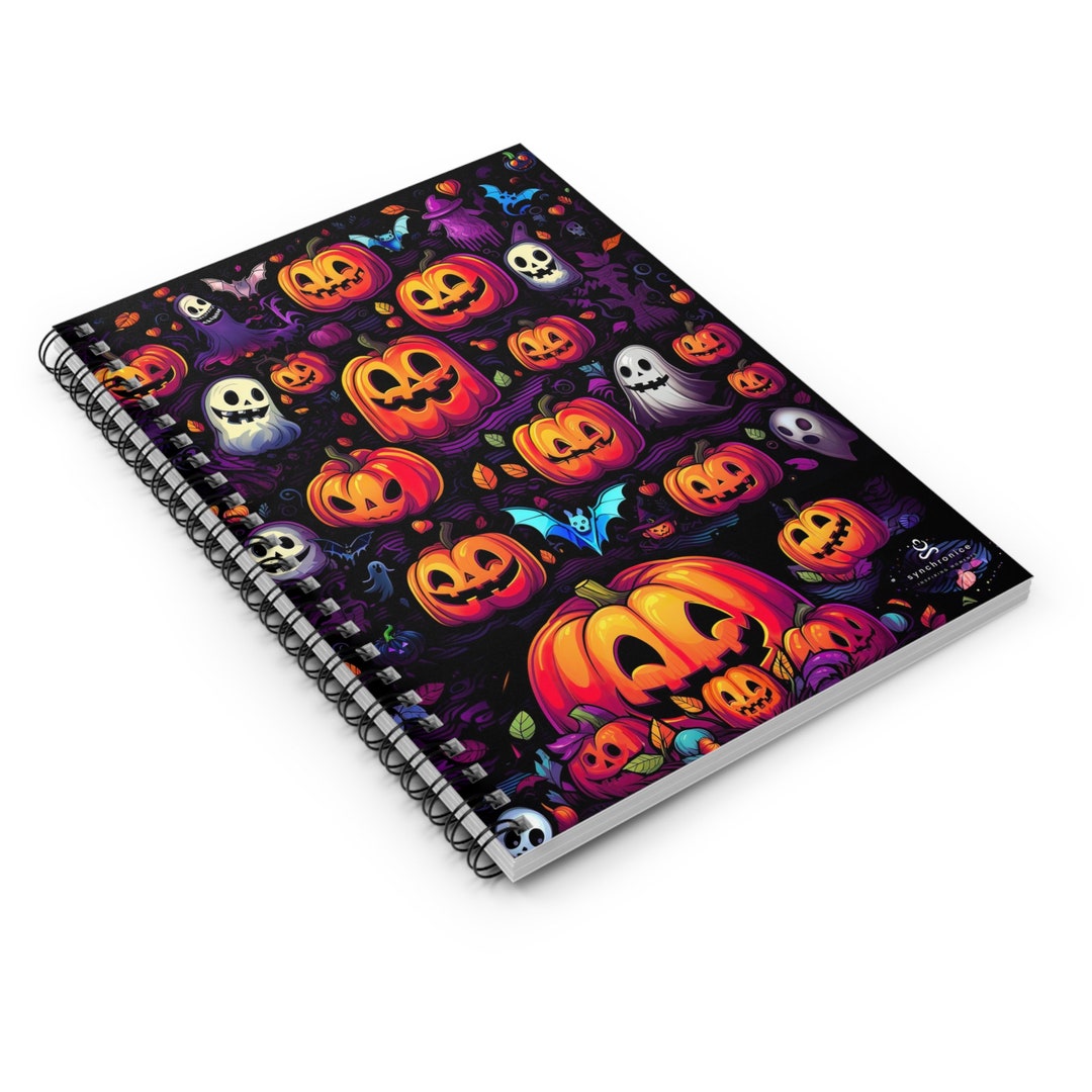 Spooktacular Scribbles Halloween Spiral Notebook - Etsy