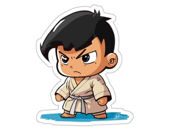 Yellow Belt JUDO Girl Kiss-cut Vinyl Stickers, Perfect for Dojo Masters ...
