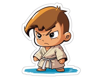 Yellow Belt JUDO Girl Kiss-cut Vinyl Stickers, Perfect for Dojo Masters ...
