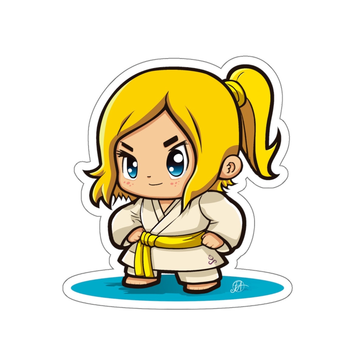 Yellow Belt JUDO Girl Kiss-cut Vinyl Stickers Perfect for - Etsy