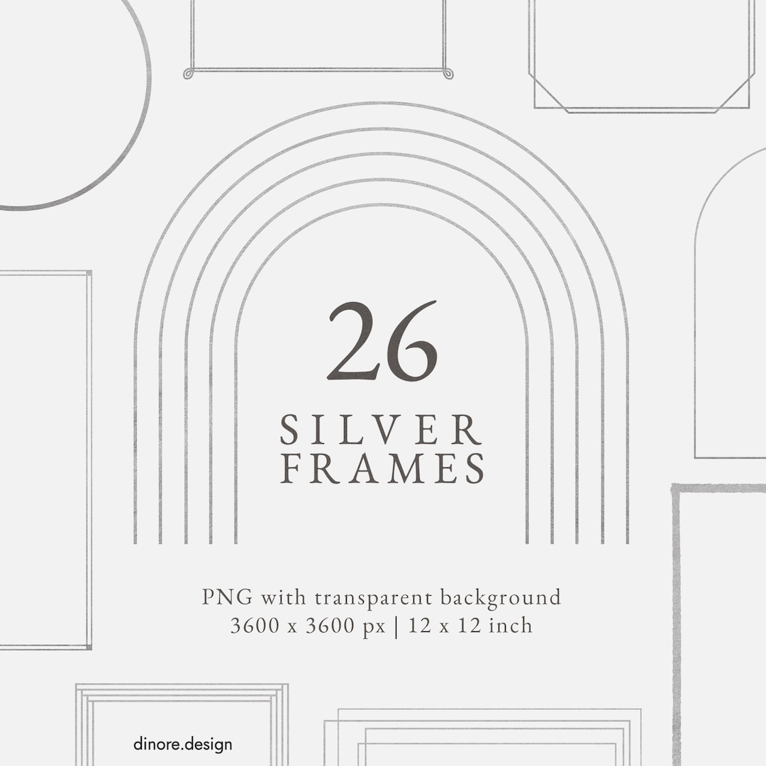Imágenes prediseñadas de marcos plateados, marcos plateados metálicos ...