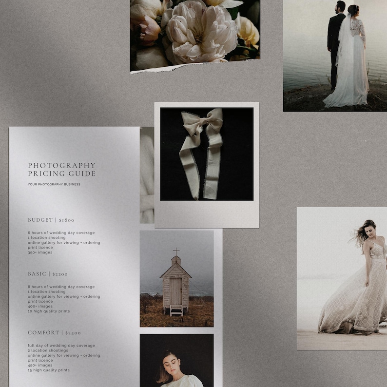 Wedding Photography Pricing Template for Photographers Pricing Guide ...