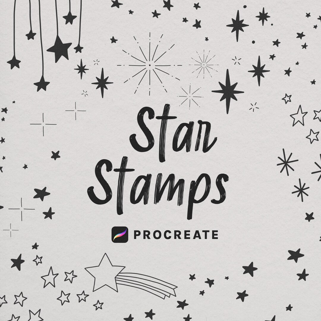 Procreate Star Stamps: Doodle & Sparkle Brush Set (digital Download) - Etsy