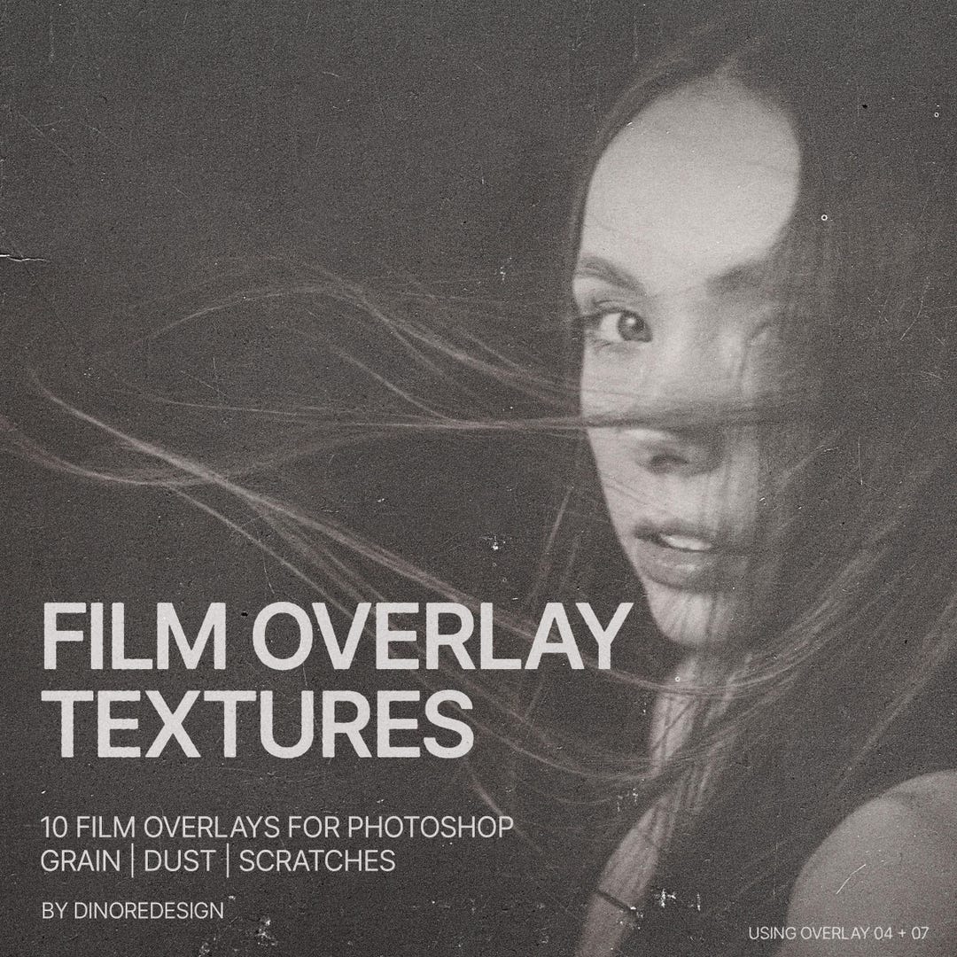 Vintage Film Texture Photoshop Overlays for Photos Film Texture ...