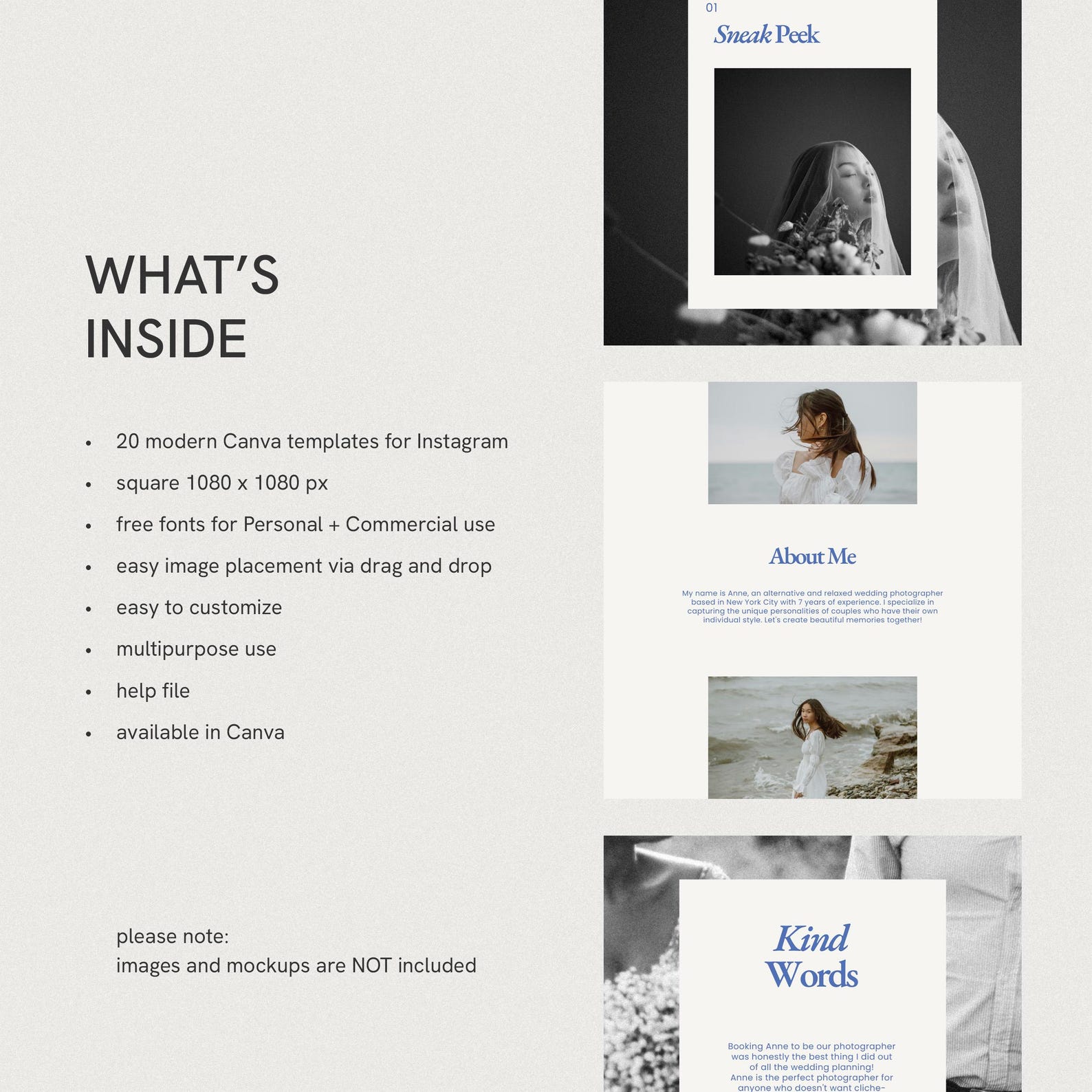 Photographer Instagram Template Photographer Instagram Post Template ...