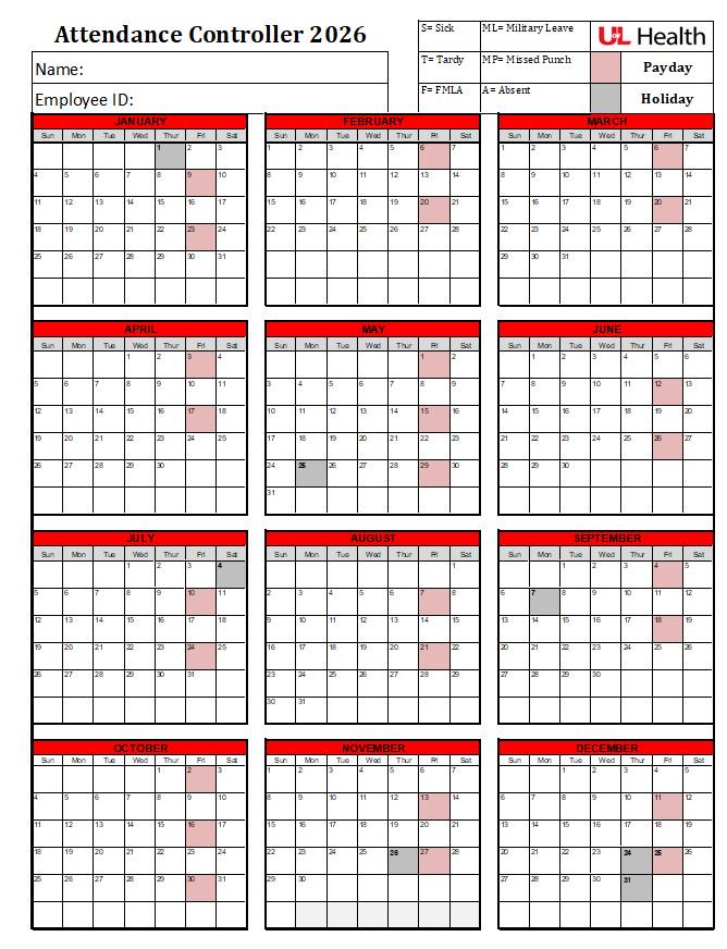 2026 Time & Attendance Controller | Tracker | Instant Download ...