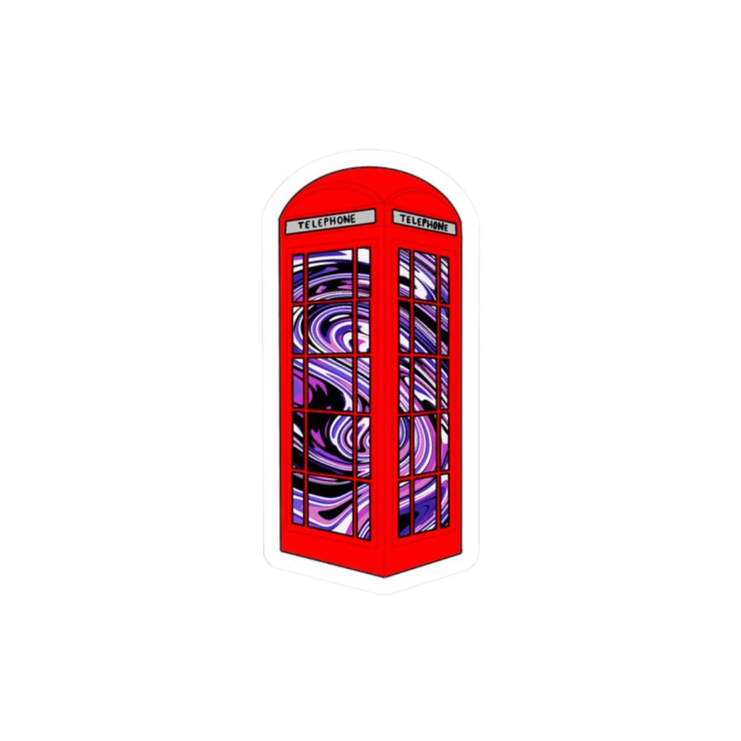 Time Travel London Telephone Booth Kiss-cut Sticker - Etsy