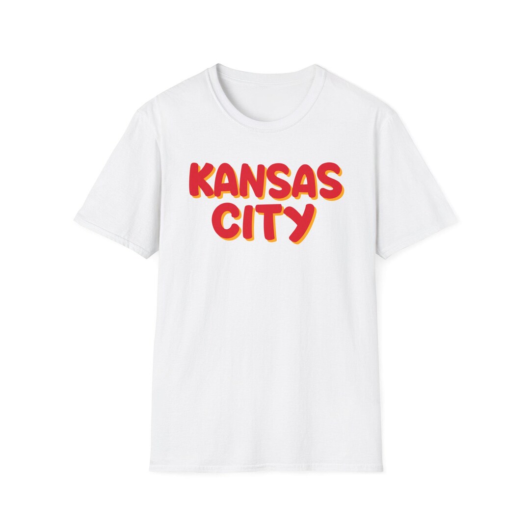 Kansas City Chiefs Bubble Letters T-shirt, Football Fan Apparel - Etsy
