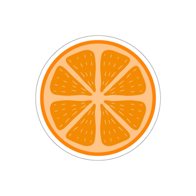 Orange Slice Kiss-cut Sticker - Etsy