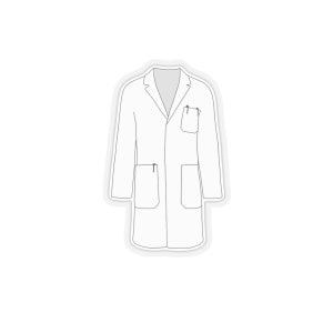 White Medical Coat Kiss-cut Sticker - Etsy