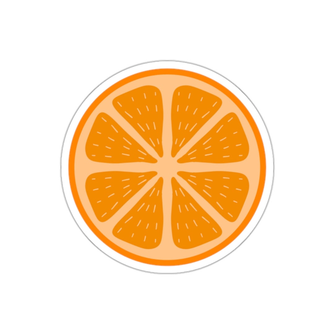 Orange Slice Kiss-cut Sticker - Etsy