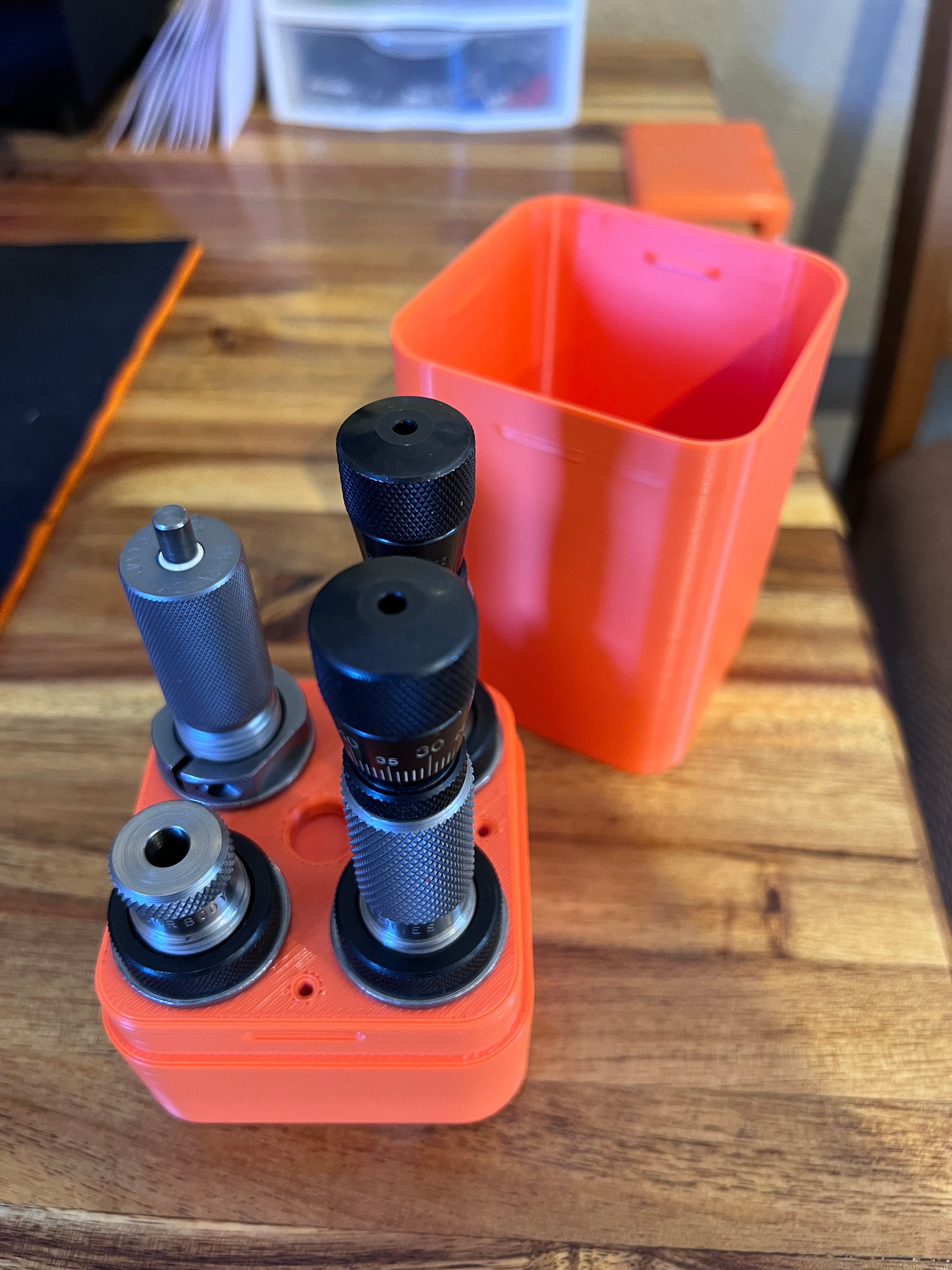 UPDATED Data: Reloading Die Storage Box STL File , With and Without ...