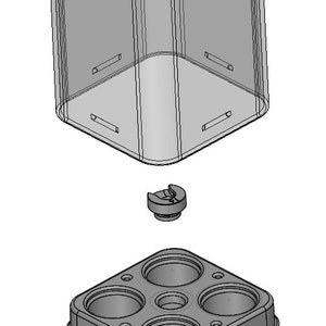 UPDATED Data: Reloading Die Storage Box STL File , With and Without ...