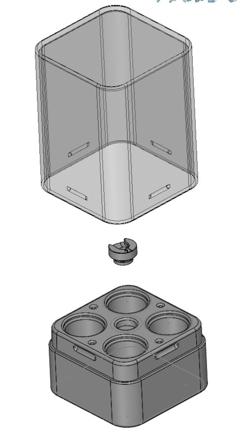 UPDATED Data: Reloading Die Storage Box STL File , With and Without ...