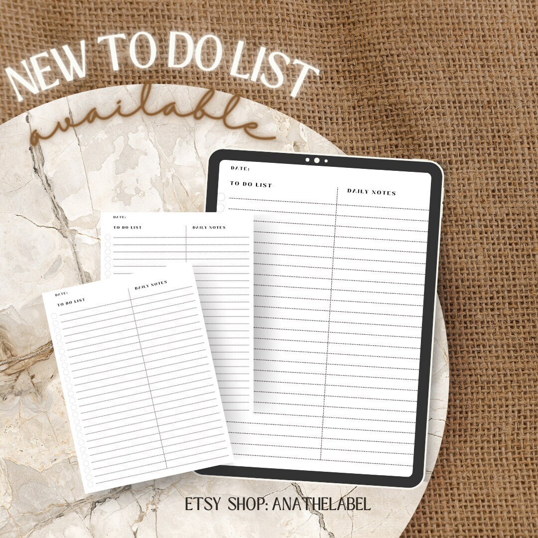 Simple Minimalistic to Do List Digital and Printable - Etsy