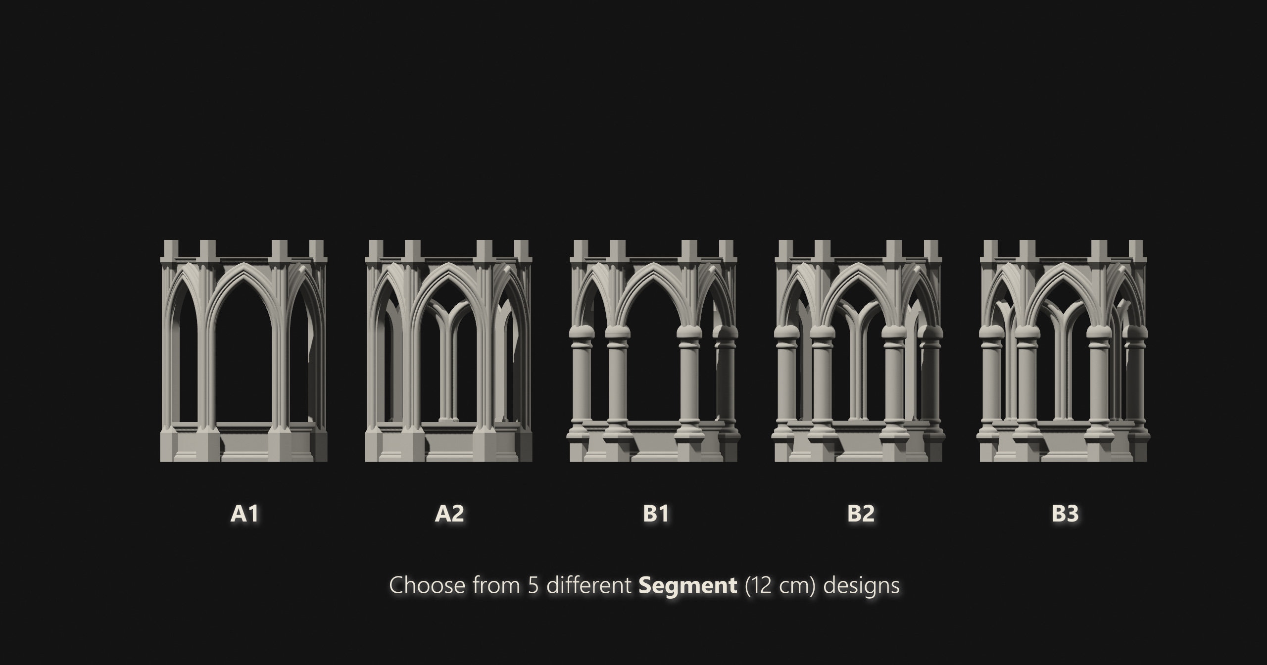 Modular Gothic Plant Tower 3D Print Files Customizable Architecture-inspired Plant Support ...