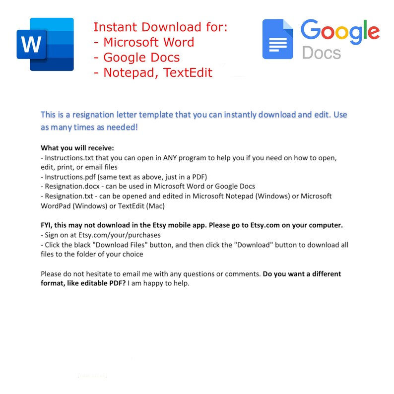 Resignation Letter Template, Resignation Letter Template microsoft Word ...