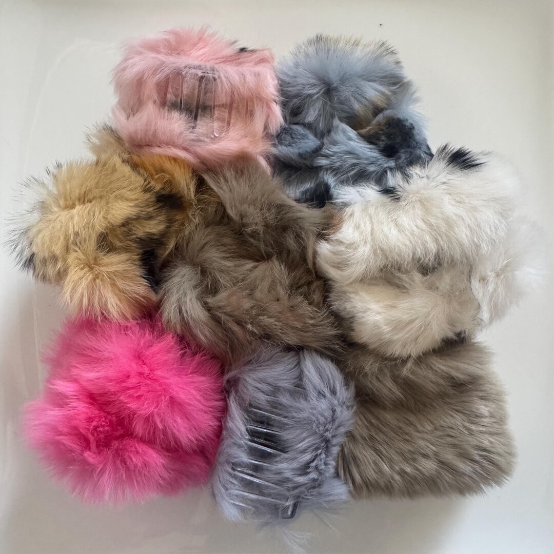 Fuzzy Square Hair Claw Clips: Small Size - Set of 2! - Etsy