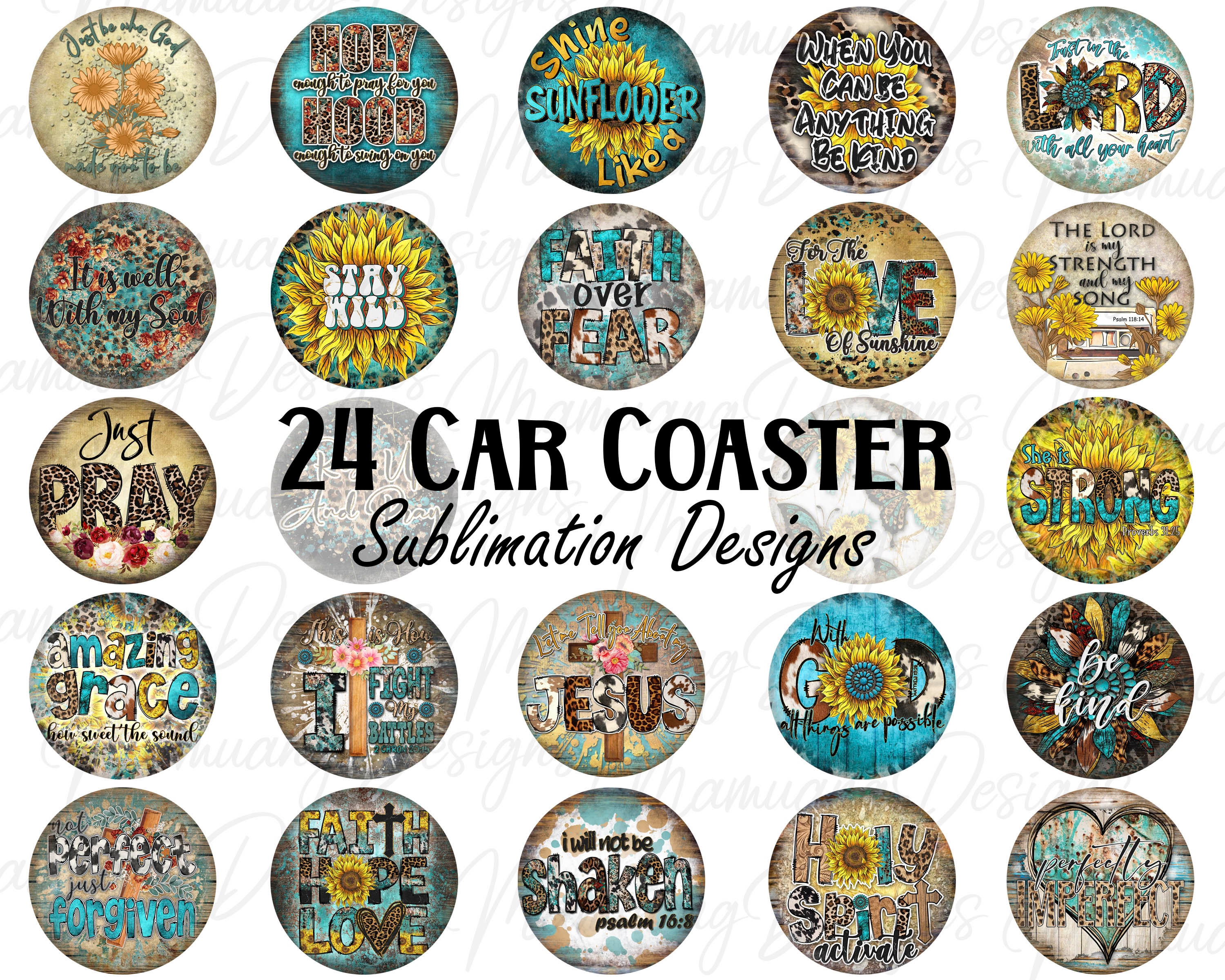 Car Coaster, Christian Lord Bundle, Sublimation Design, Printable ...