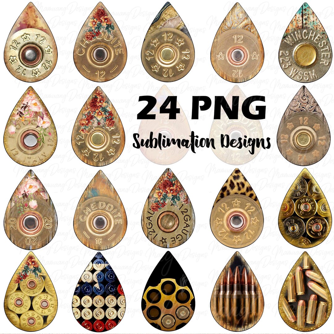 Teardrop Earrings Bundle, Sublimation Design, Printable Digital ...