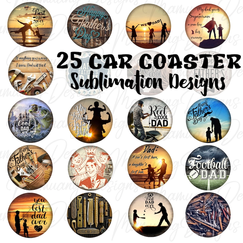 Fathers Day Coasters - Etsy