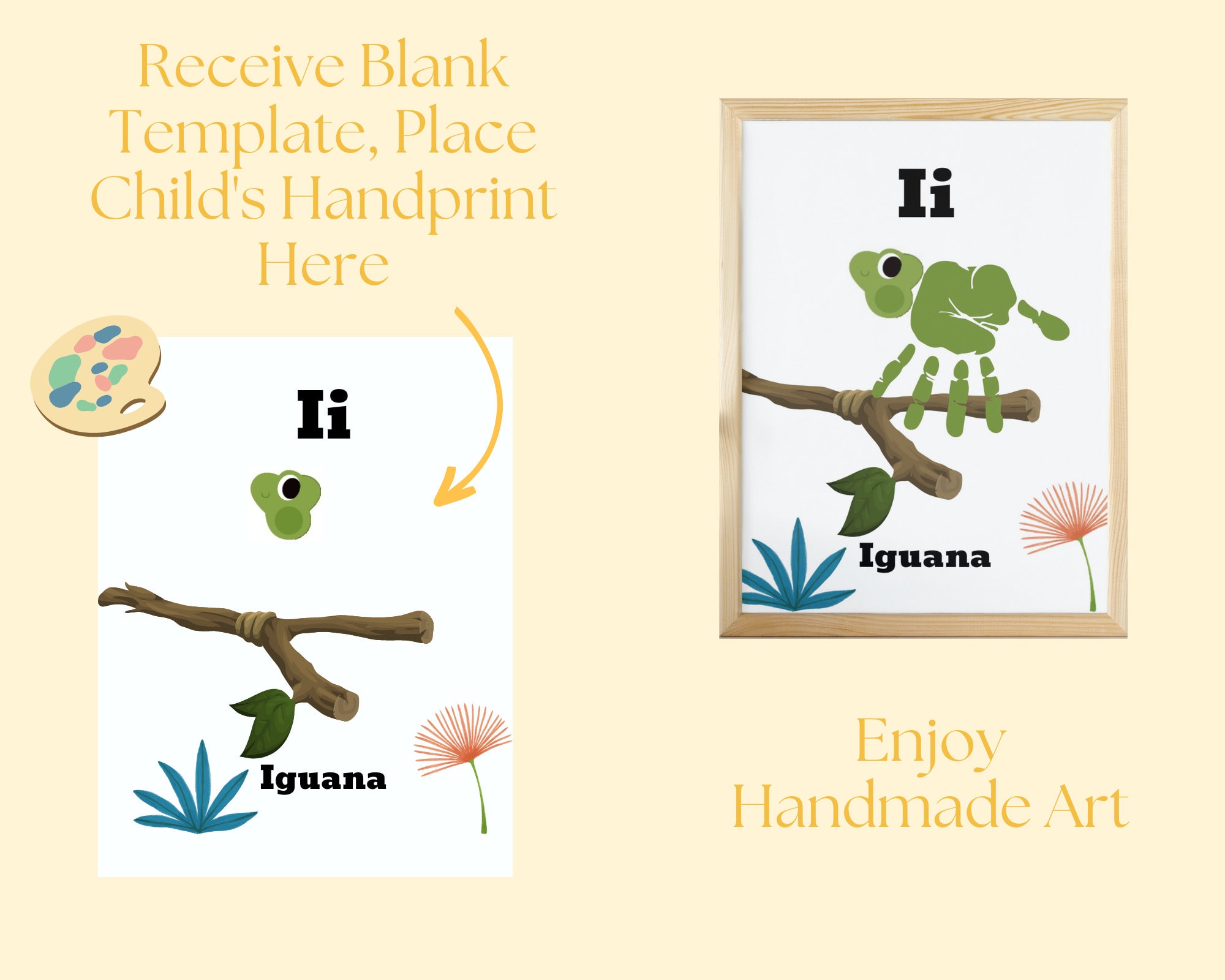 Alphabet Animal Handprint Art, Alphabet Art, Animal Art, Toddler Craft ...