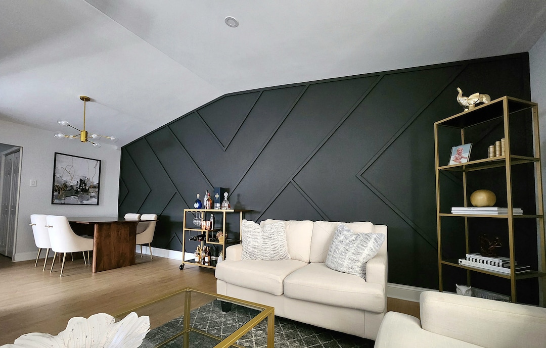 ACCENT WALL DESIGN, Amazing Wall Design, Trim Wall Design, Digital ...