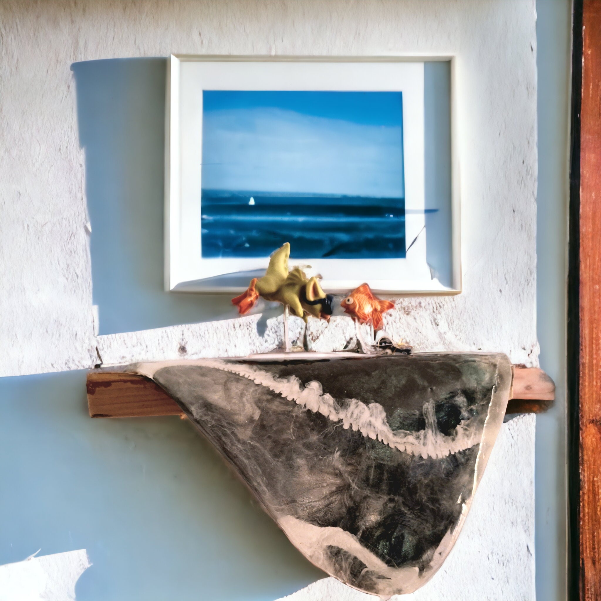 Stormy Floating Shelf-floating Wave Shelf, Wooden Floating Shelf - Etsy