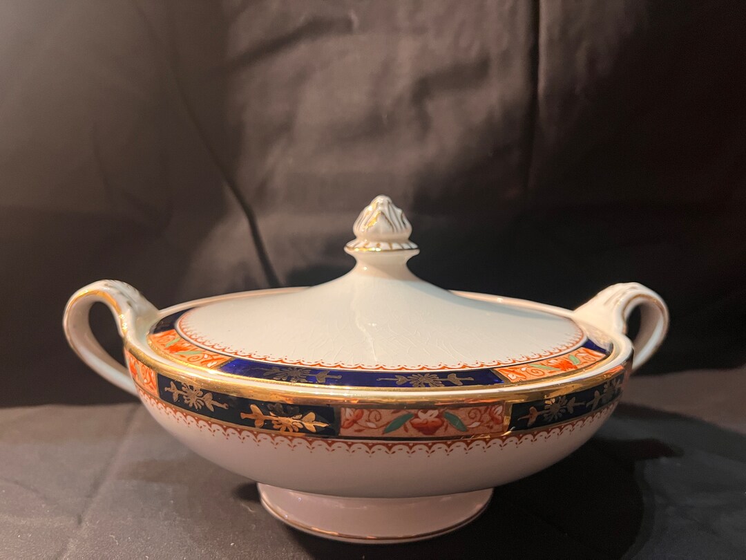 A Rare Antique Burleigh Ware 'satsuma' Tureen With Lid - Etsy