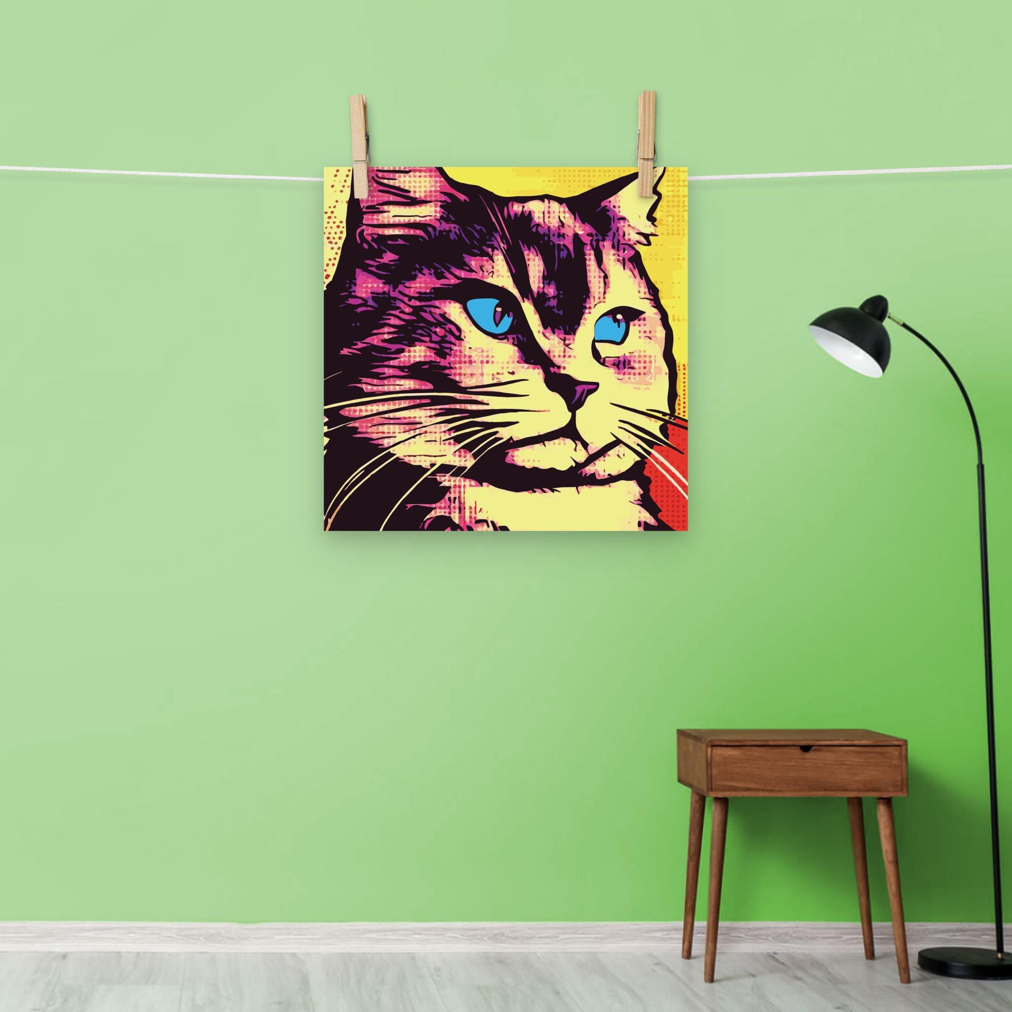 Pop Art Judgmental Cat Poster Peggy - Etsy