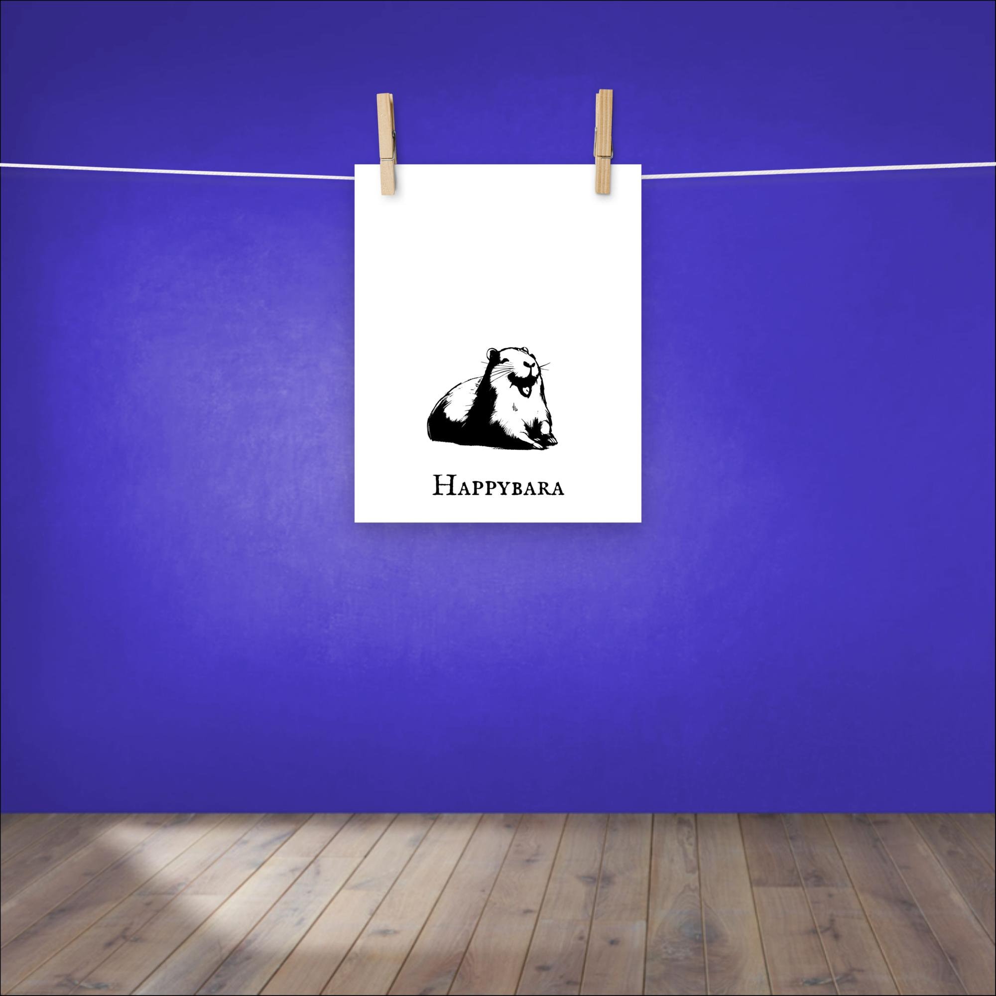 Downloadable Happybara Posters - Etsy