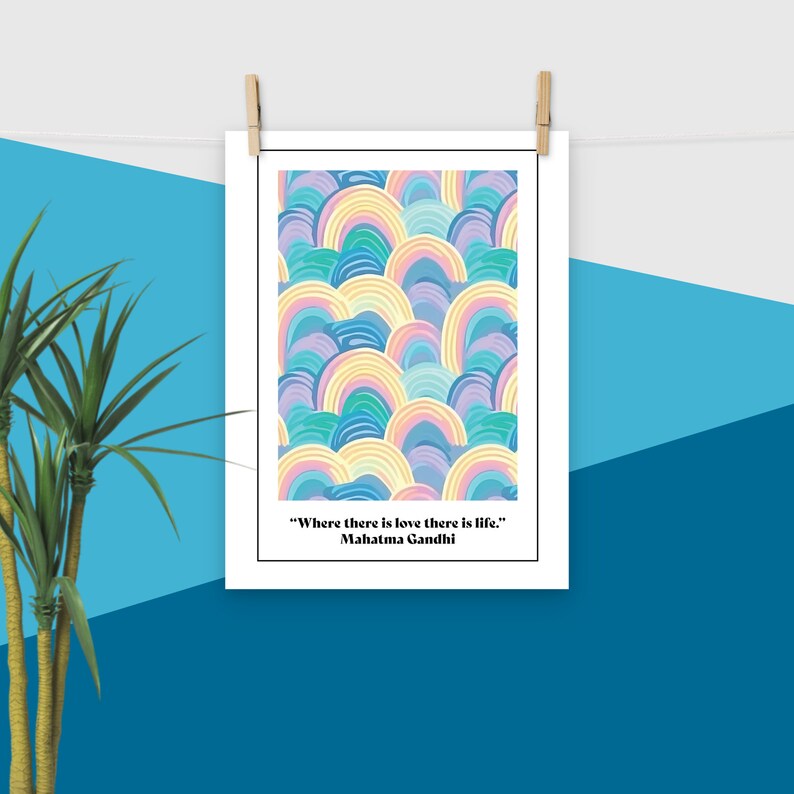 Downloadable Pride/ Love Quote Posters With Different Rainbow Designs ...