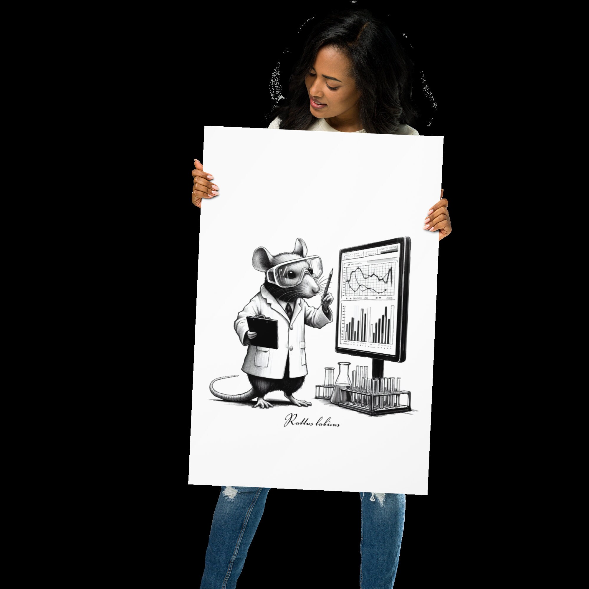 Sketched Lab Rat Posters rattus Labicus - Etsy